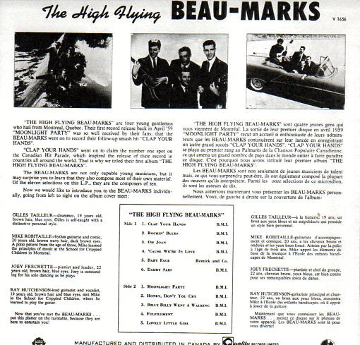 Cat. No. VV 1132: THE BEAU-MARKS ~ THE HIGH FLYING BEAU-MARKS. QUALITY ...