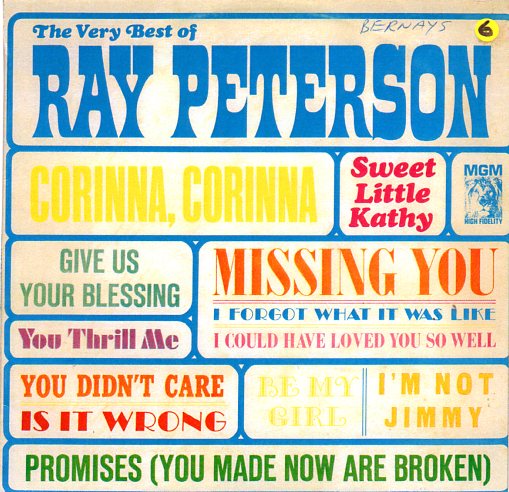 Cat. No. VV 1136: RAY PETERSON ~ THE VERY BEST OF RAY PETERSON. MGM E ...