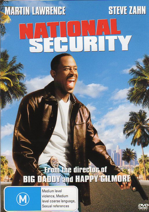 Cat. No. DVDM 1591: NATIONAL SECURITY ~ MARTIN LAWRENCE / STEVE ZAHN ...